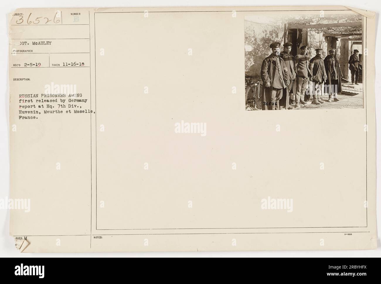 German soldiers escorting Russian prisoners of war in France during ...