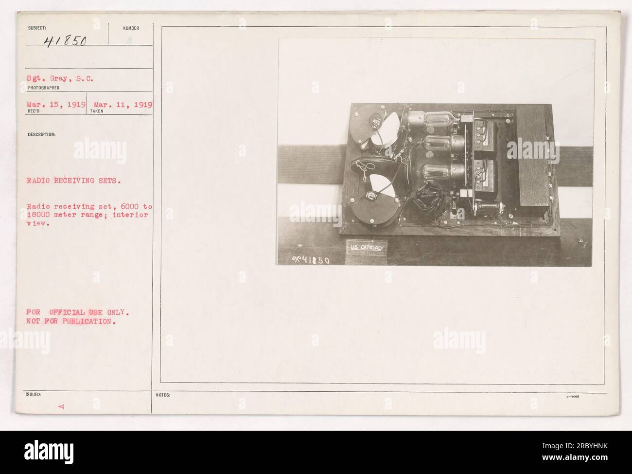 Sgt. Gray is seen in this photo, taken on March 11, 1919. The image ...