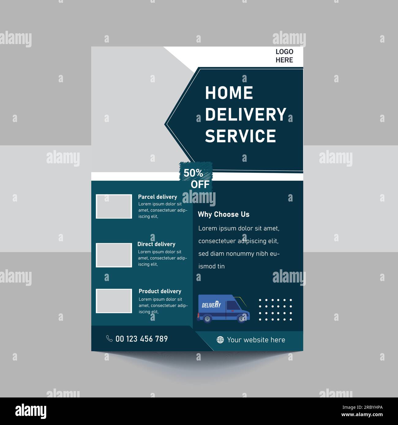Delivery Service Flyer, Fast Delivery Flyer, We deliver Courier Flyer ...