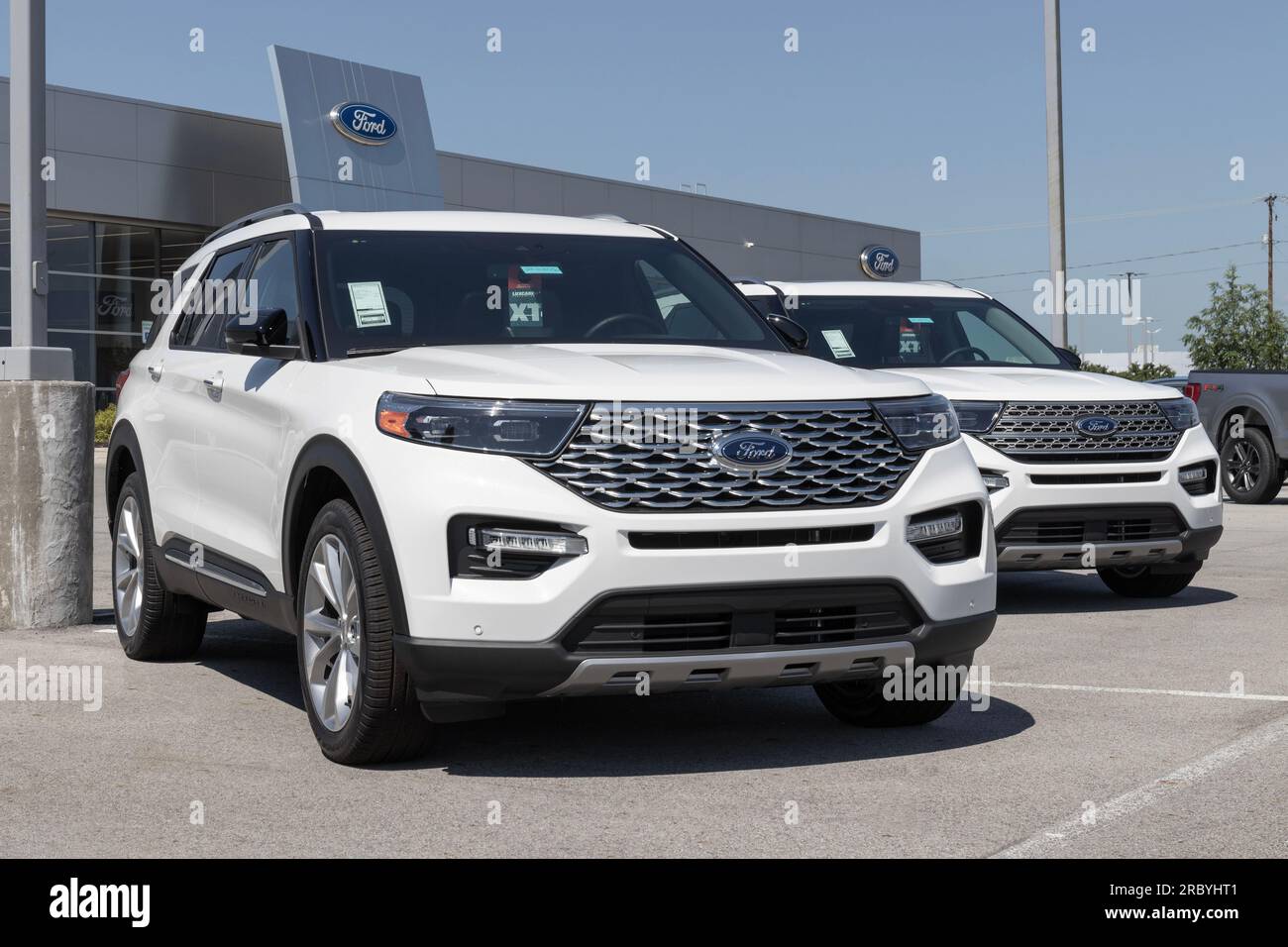 Muncie - July 10, 2023: Ford Explorer display at a dealership. Ford ...