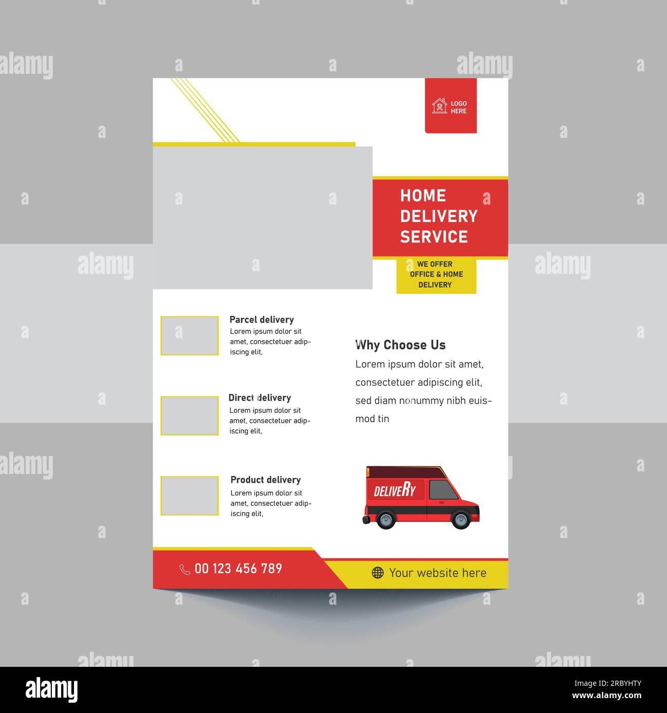 Delivery Service Flyer, Fast Delivery Flyer, We deliver Courier Flyer ...