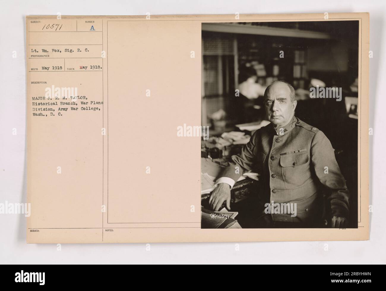 Soldiers participating in military training during World War One. Lt. W ...