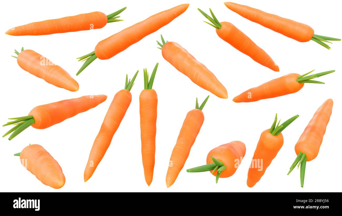 Carrot from different angles isolated on white background high quality ...