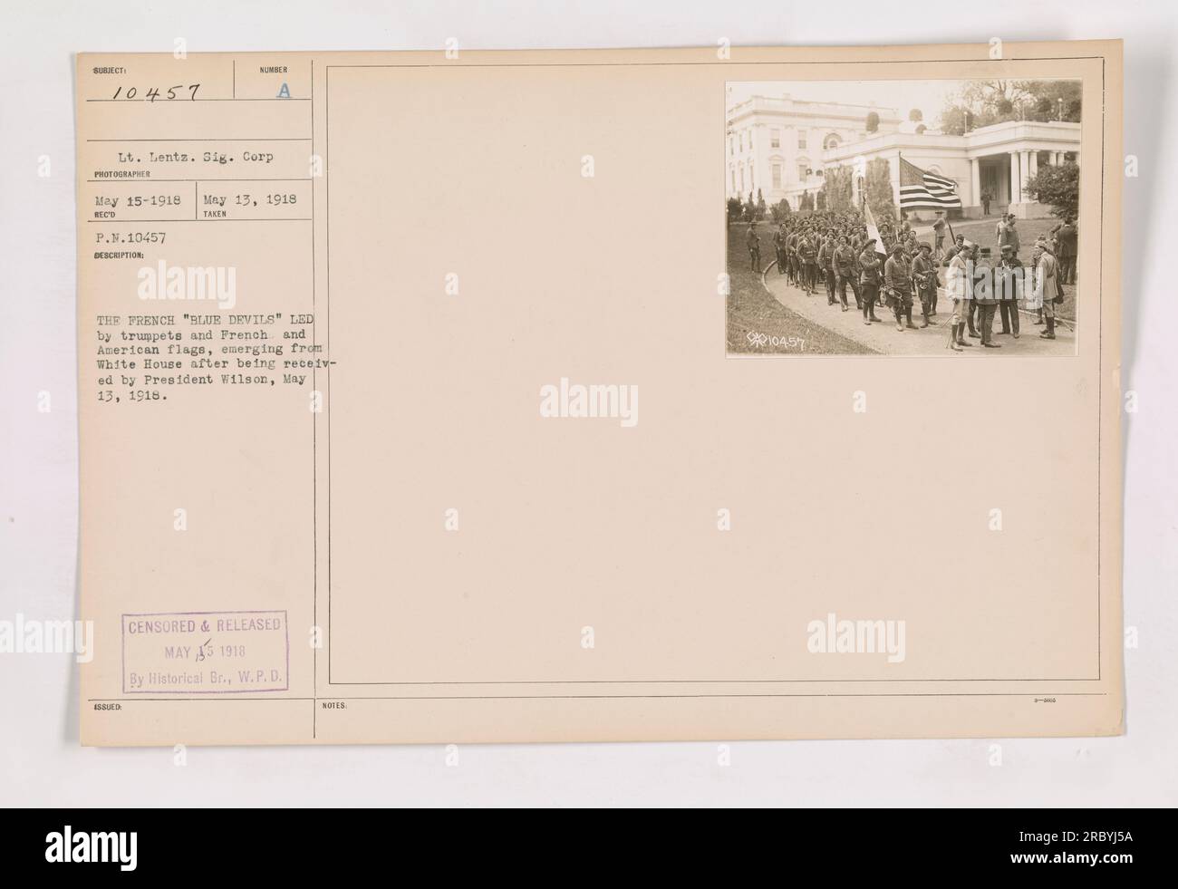 French "Blue Devils" exiting the White House after being received by ...