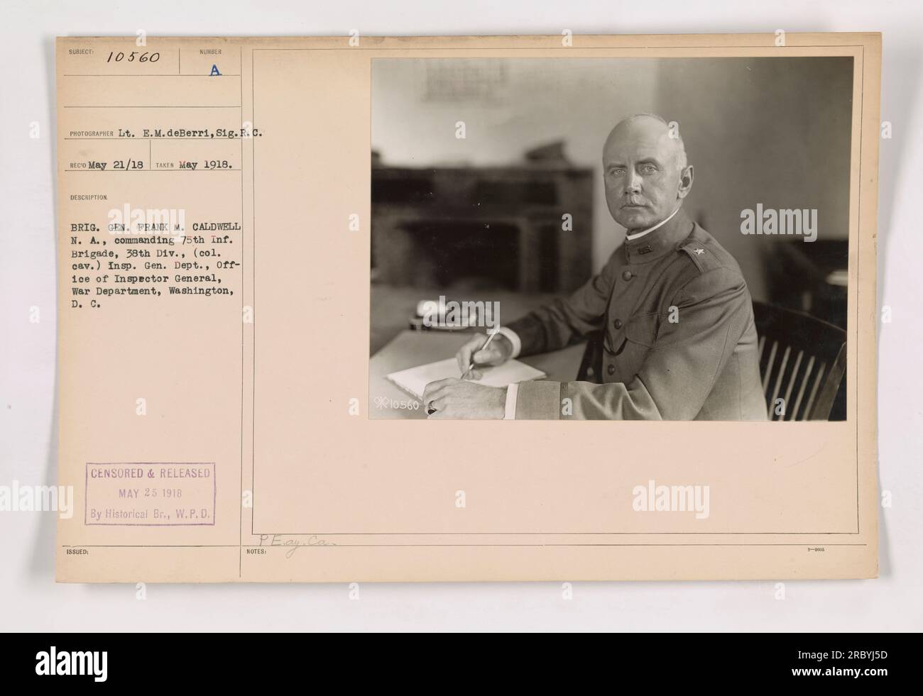 Brigadier general caldwell hi-res stock photography and images - Alamy