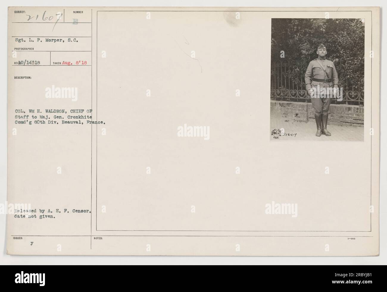 Maj gen cronkhite hi-res stock photography and images - Alamy