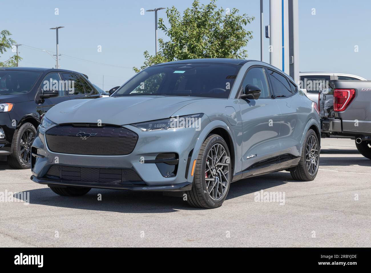 Muncie - July 10, 2023: Ford Mach-E Mustang SUV EV Electric Vehicle ...