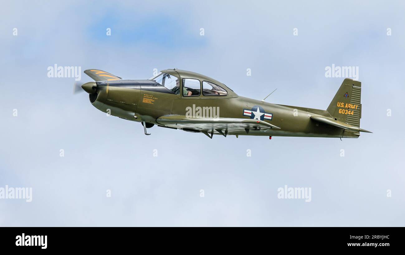 North American Navion A, airborne at the Shuttleworth Military Airshow ...