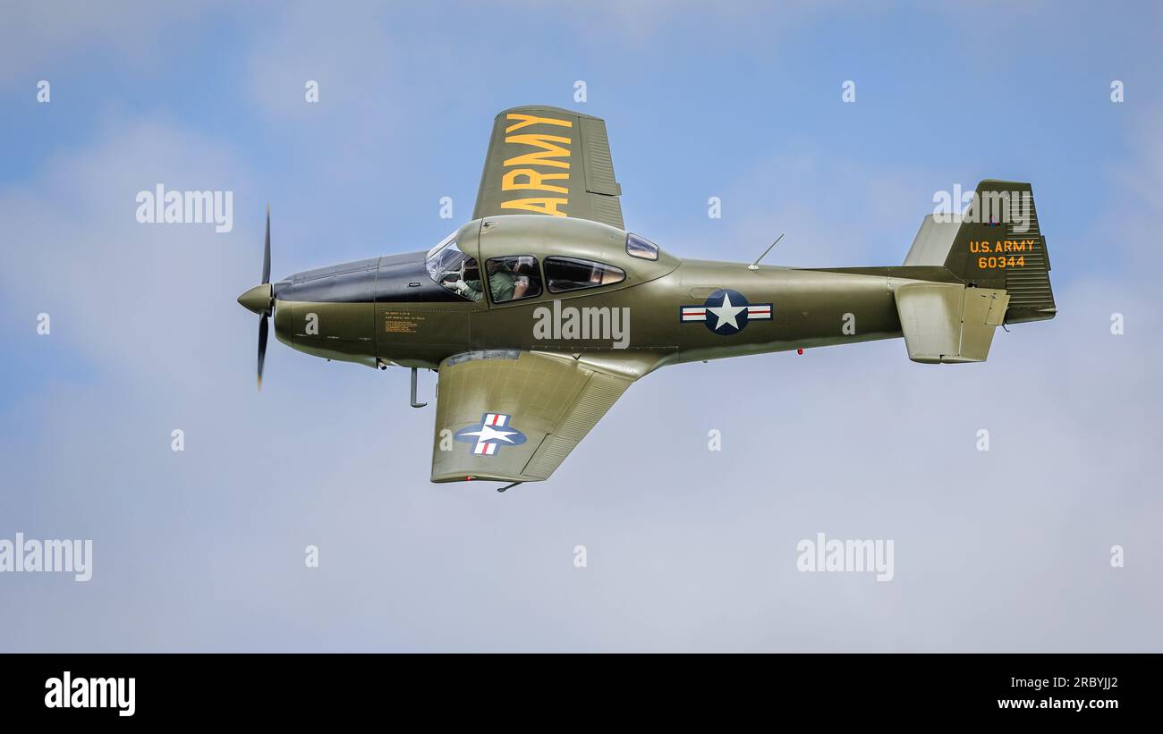 North American Navion A, airborne at the Shuttleworth Military Airshow ...