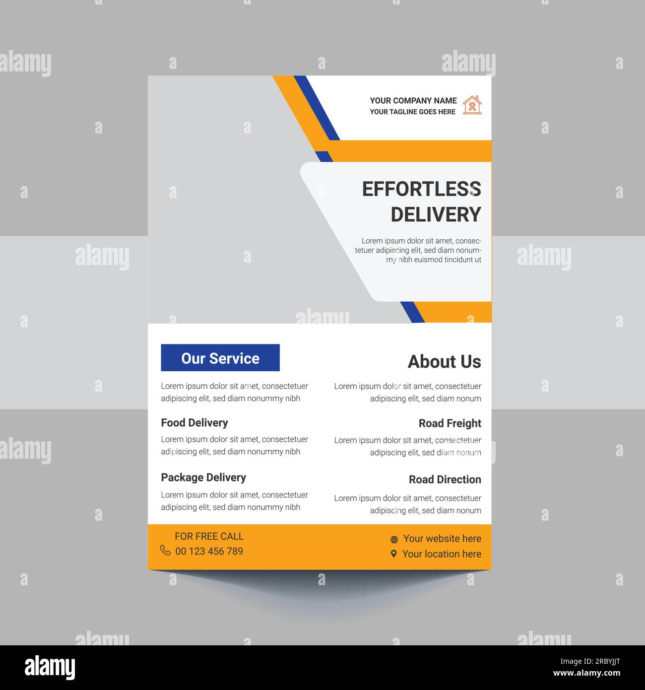 Delivery Service Flyer, Fast Delivery Flyer, We deliver Courier Flyer ...