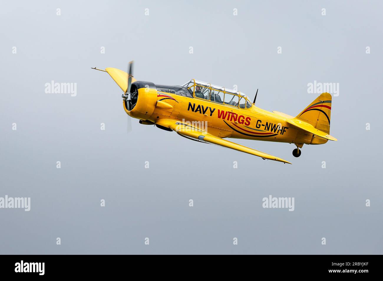 Navy Wings - 1952 Harvard T-6 ‘G-NWHF’ airborne at the Shuttleworth ...