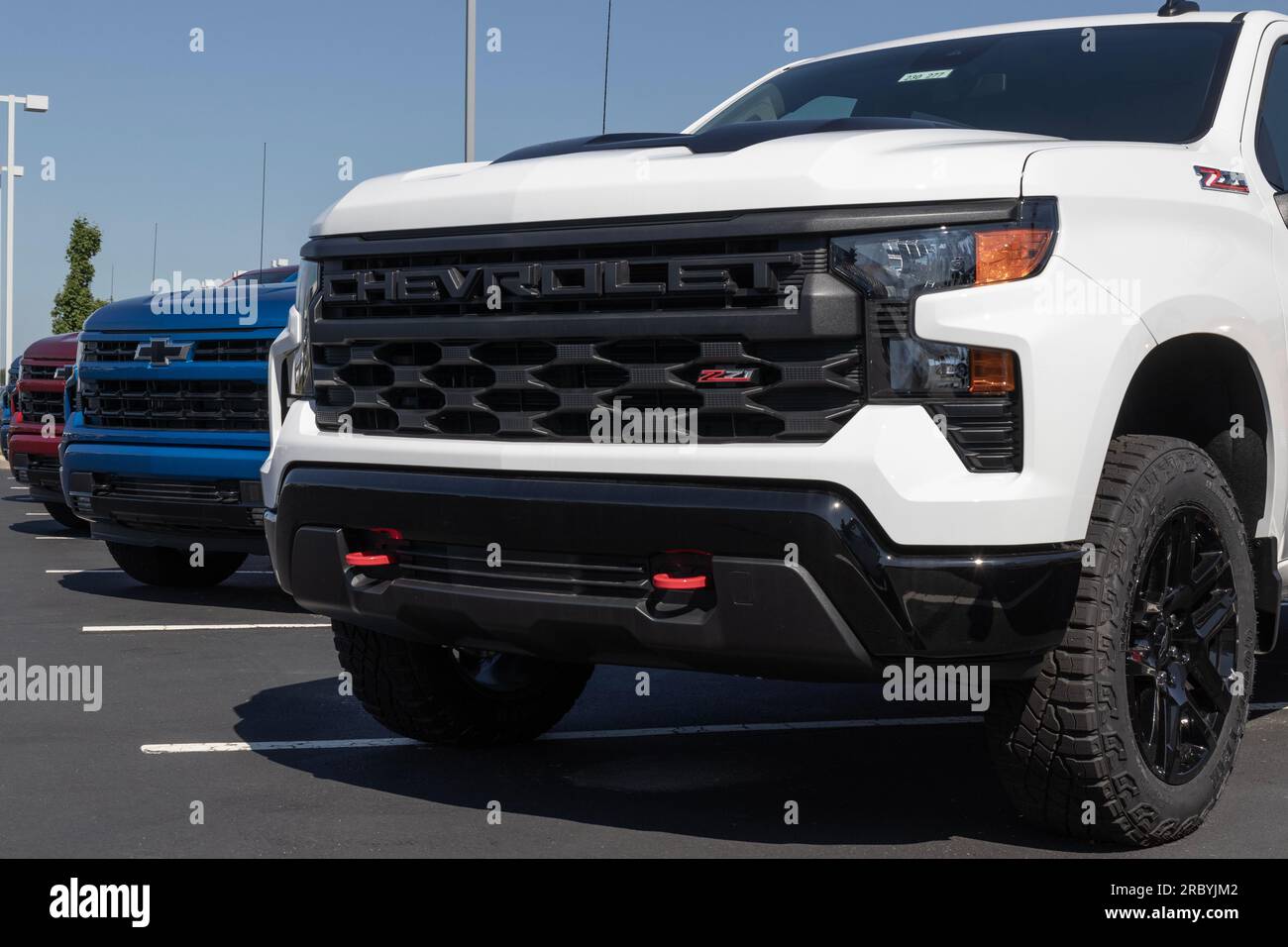 Muncie - July 10, 2023: Chevrolet Silverado 1500 display at a ...