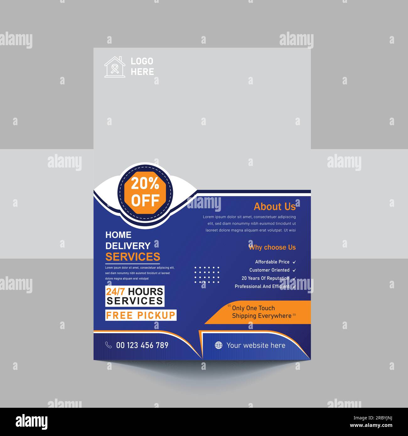 Delivery Service Flyer, Fast Delivery Flyer, We deliver Courier Flyer ...