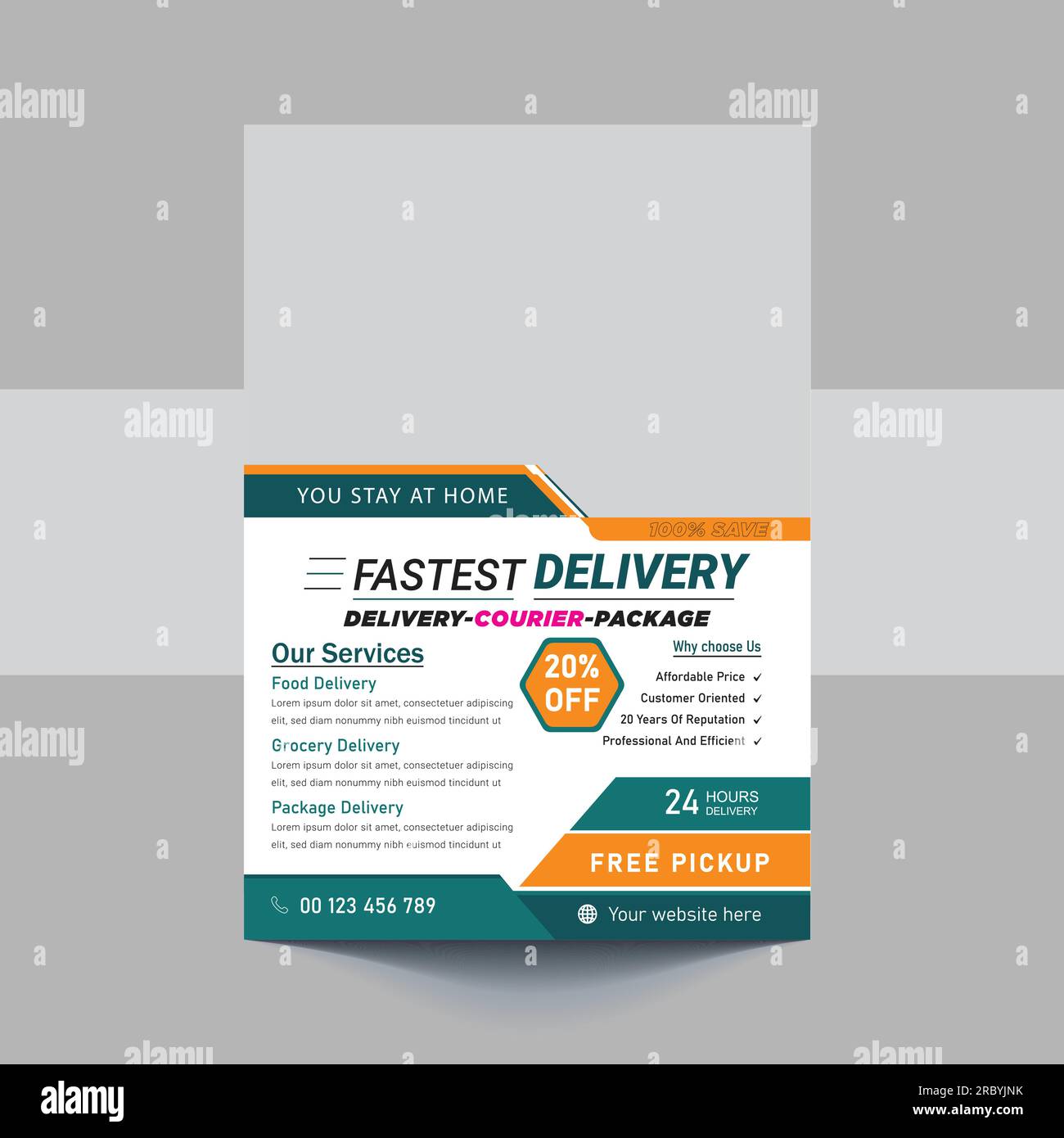 Delivery Service Flyer, Fast Delivery Flyer, We deliver Courier Flyer ...