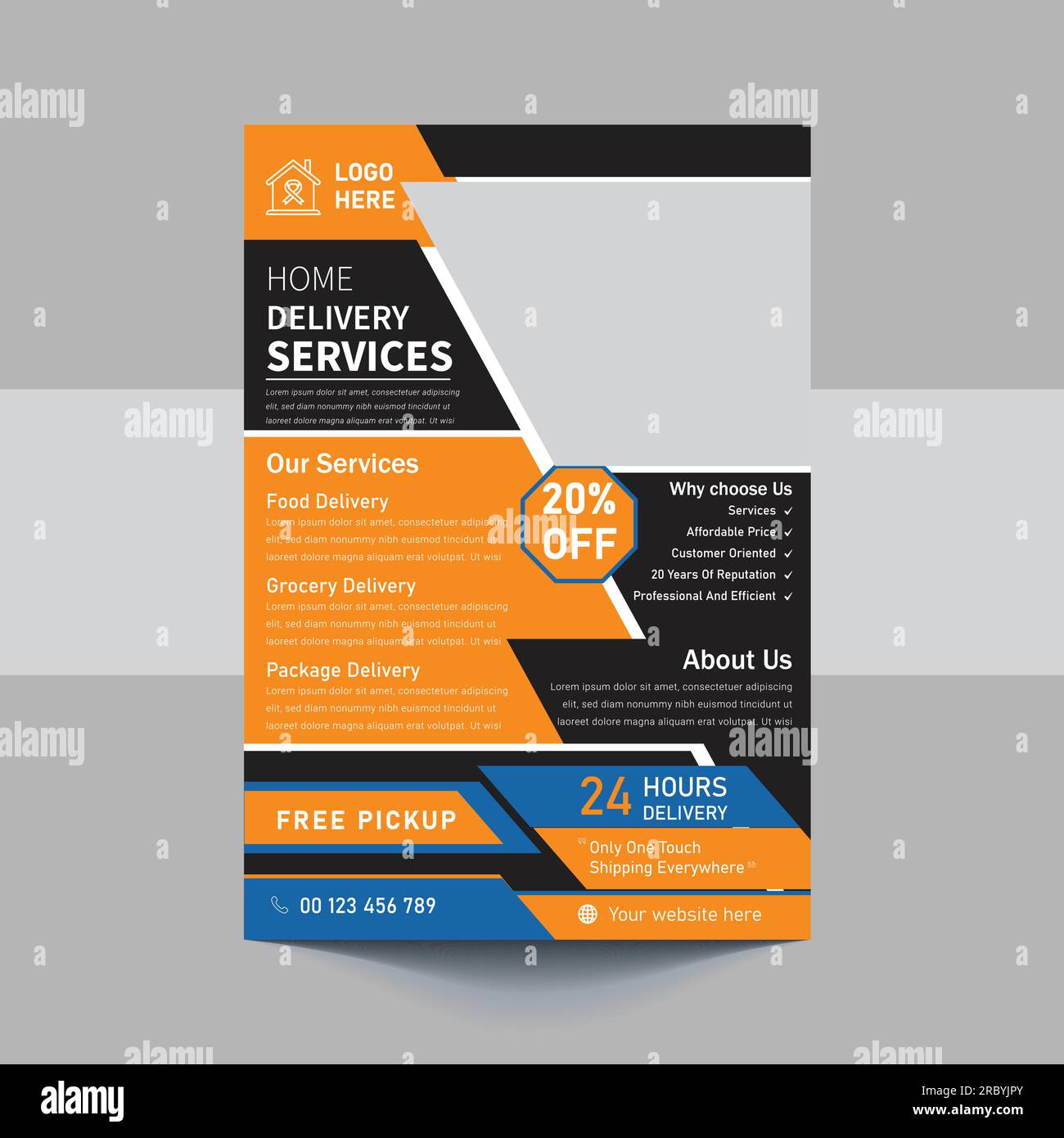 Delivery Service Flyer, Fast Delivery Flyer, We deliver Courier Flyer ...