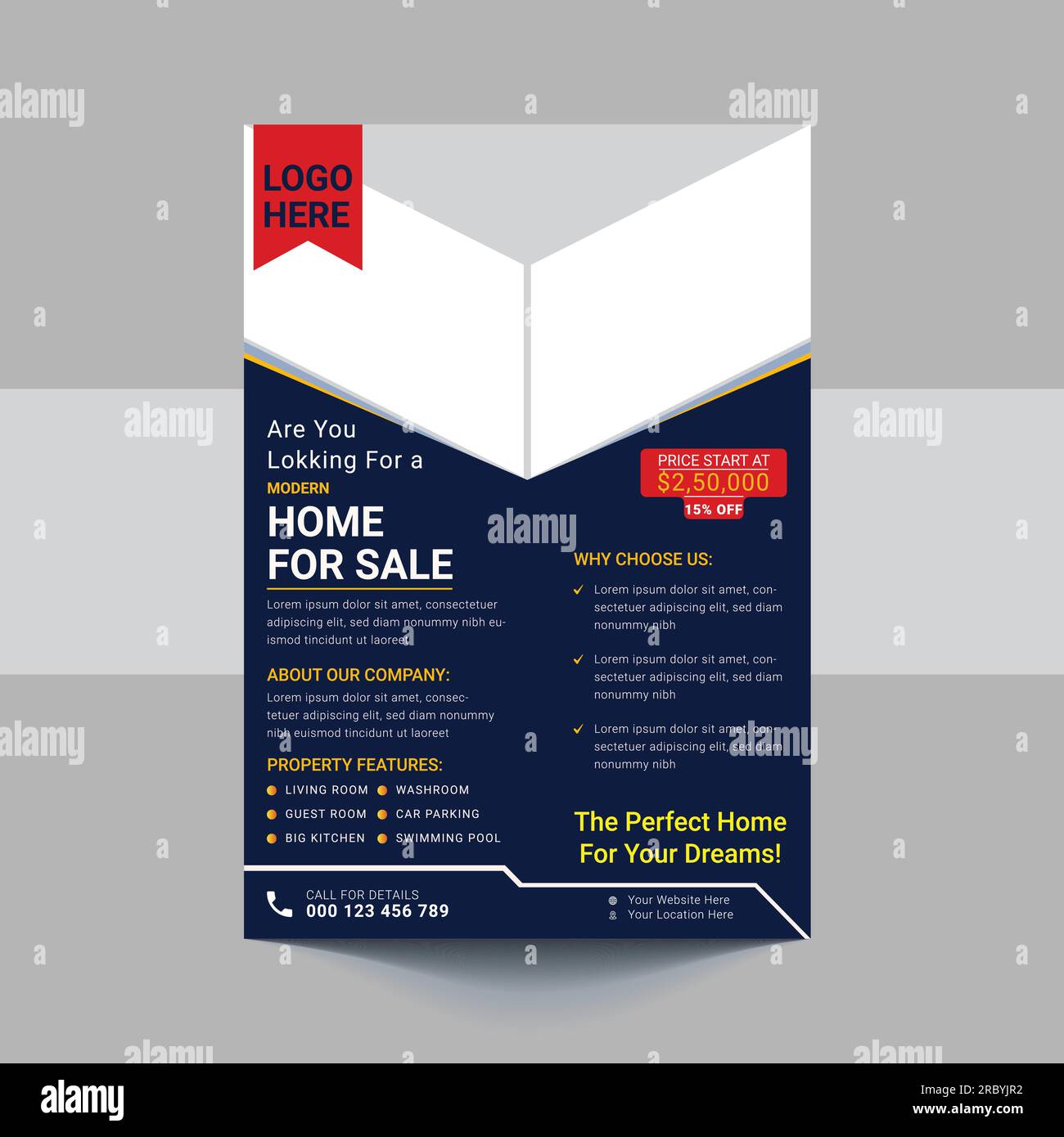 Real estate flyer A4 template, Corporate business flyer template ...
