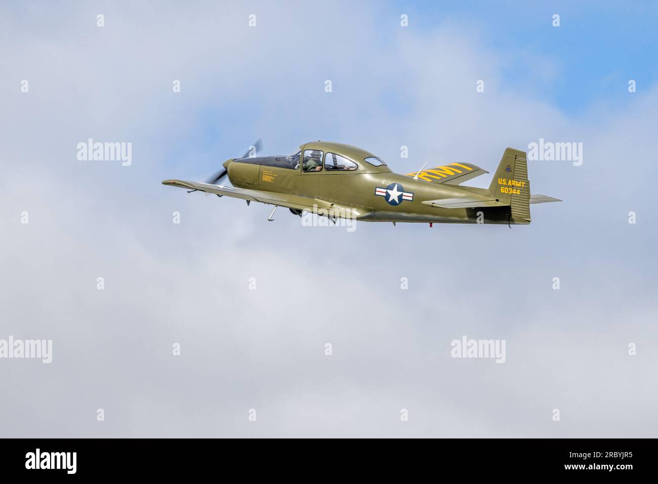 North American Navion A, airborne at the Shuttleworth Military Airshow ...