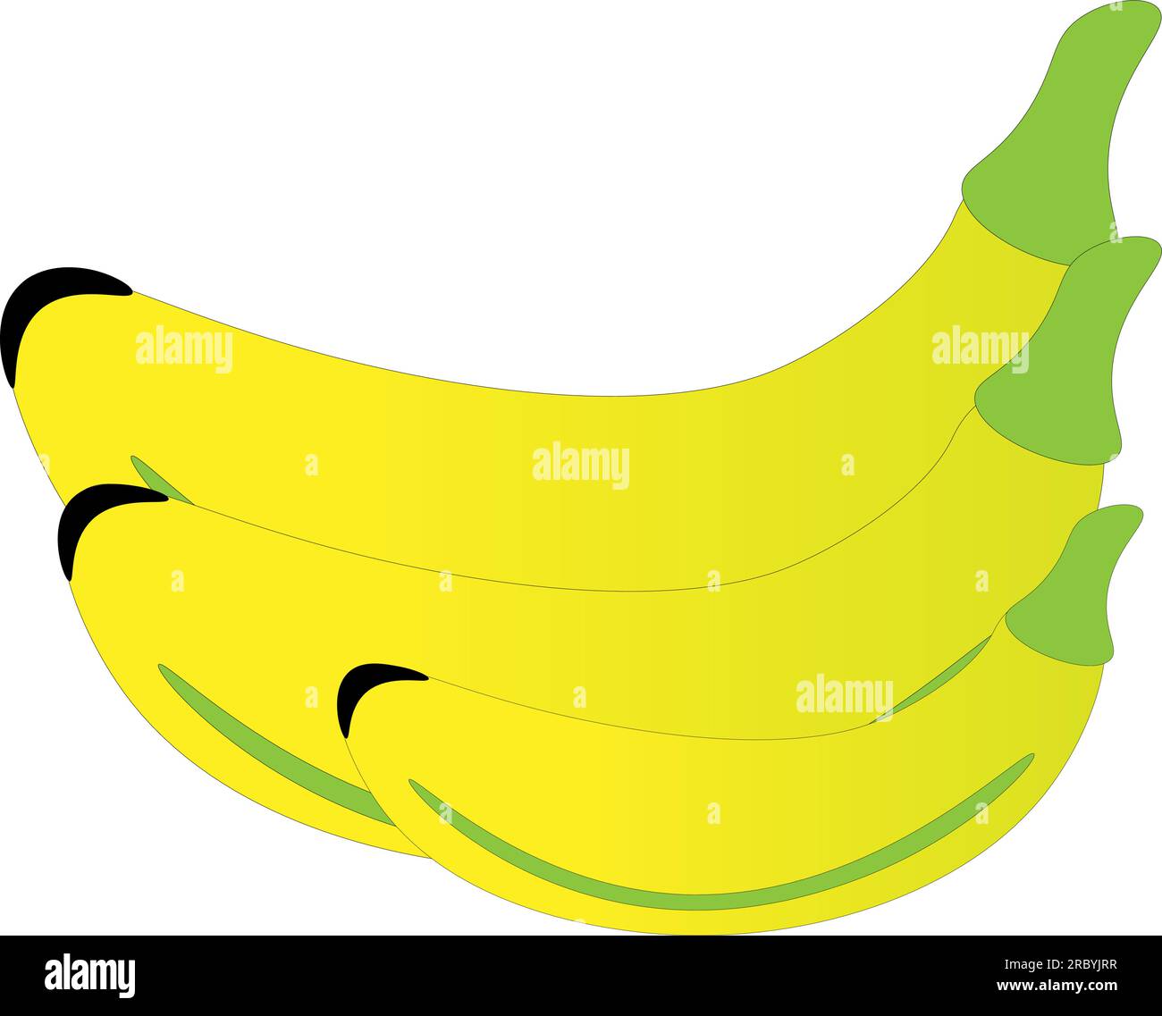 Bananas on a white background, children's drawing. Vector illustration ...