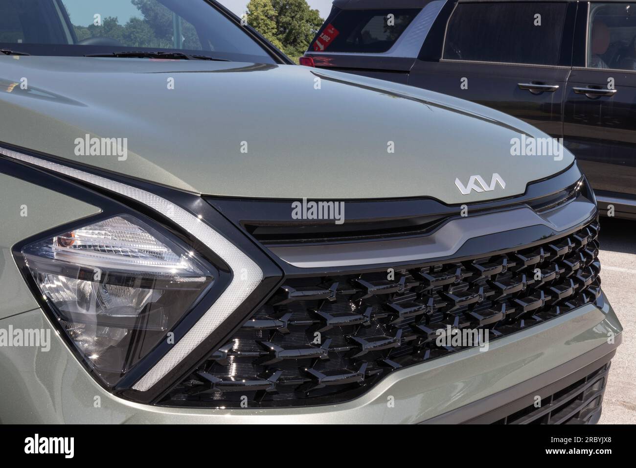 Muncie - July 10, 2023: Kia Sportage display at a dealership. Kia ...