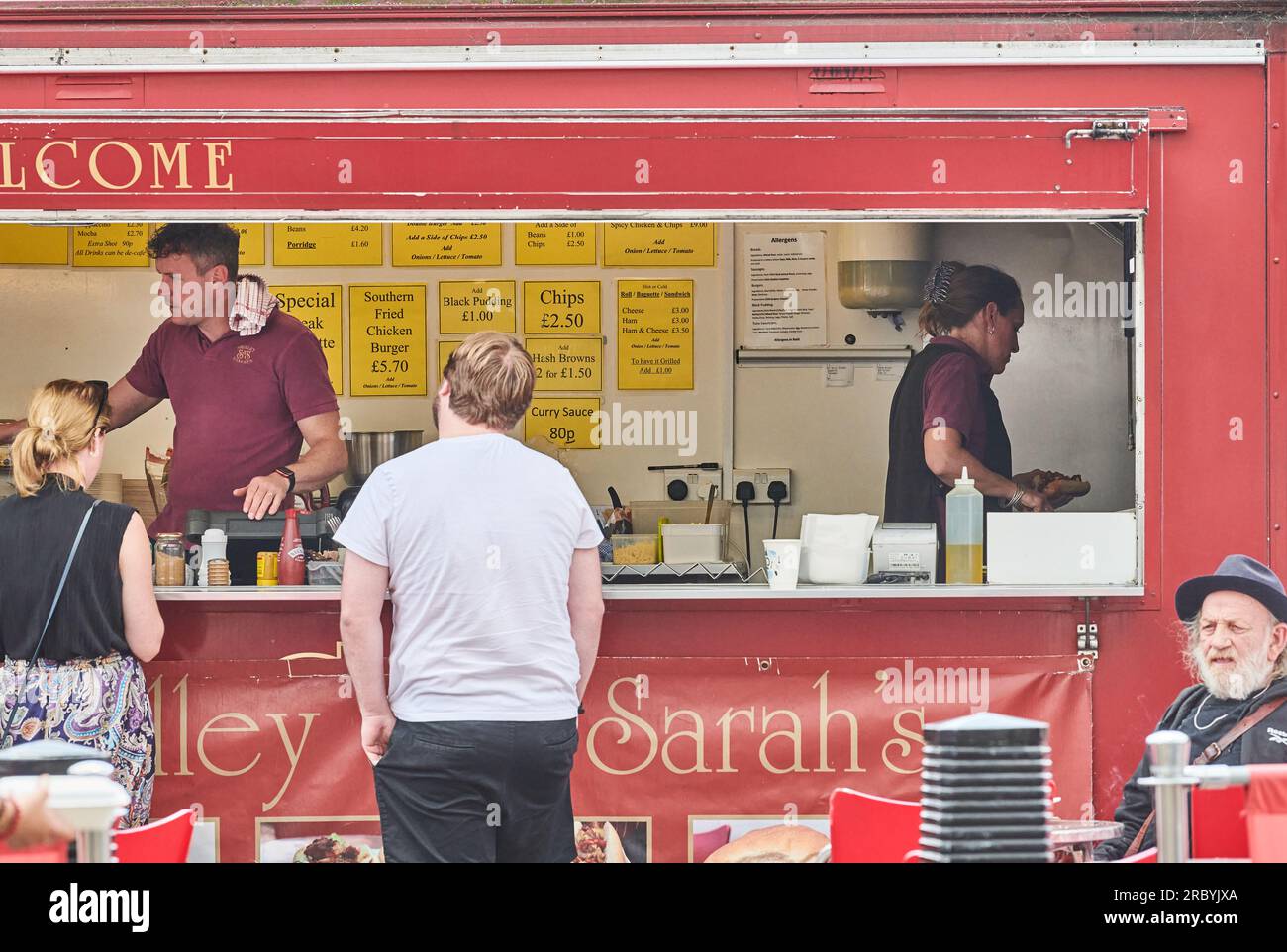 Shelley and Sara's traditional english oudoors street food stall in the ...