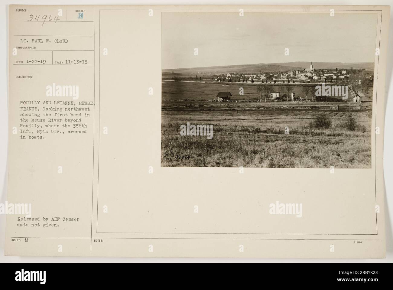 Soldiers from the 356th Infantry Regiment of the 89th Division cross ...