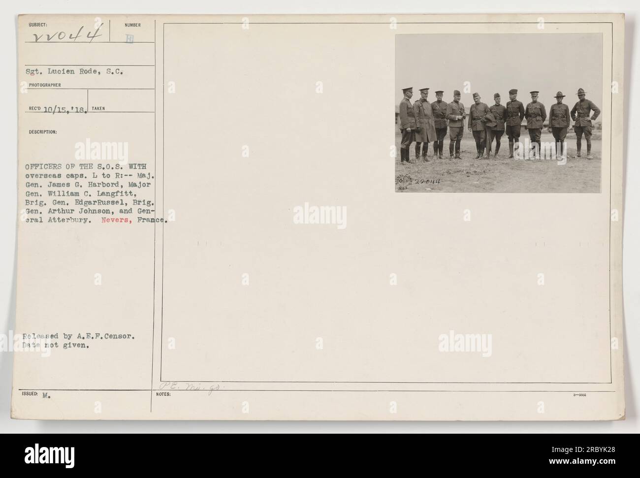 Sergeant Lucien Rode, S.C., photographed officers of the S.O.S. wearing ...