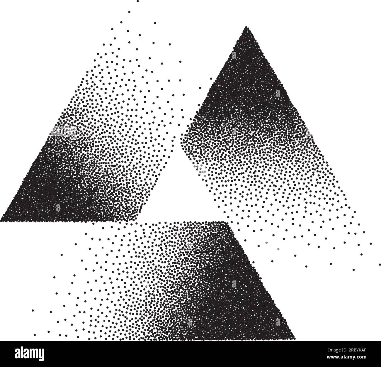 Infinity triangle in vintage style. Isolated on white background Stock ...