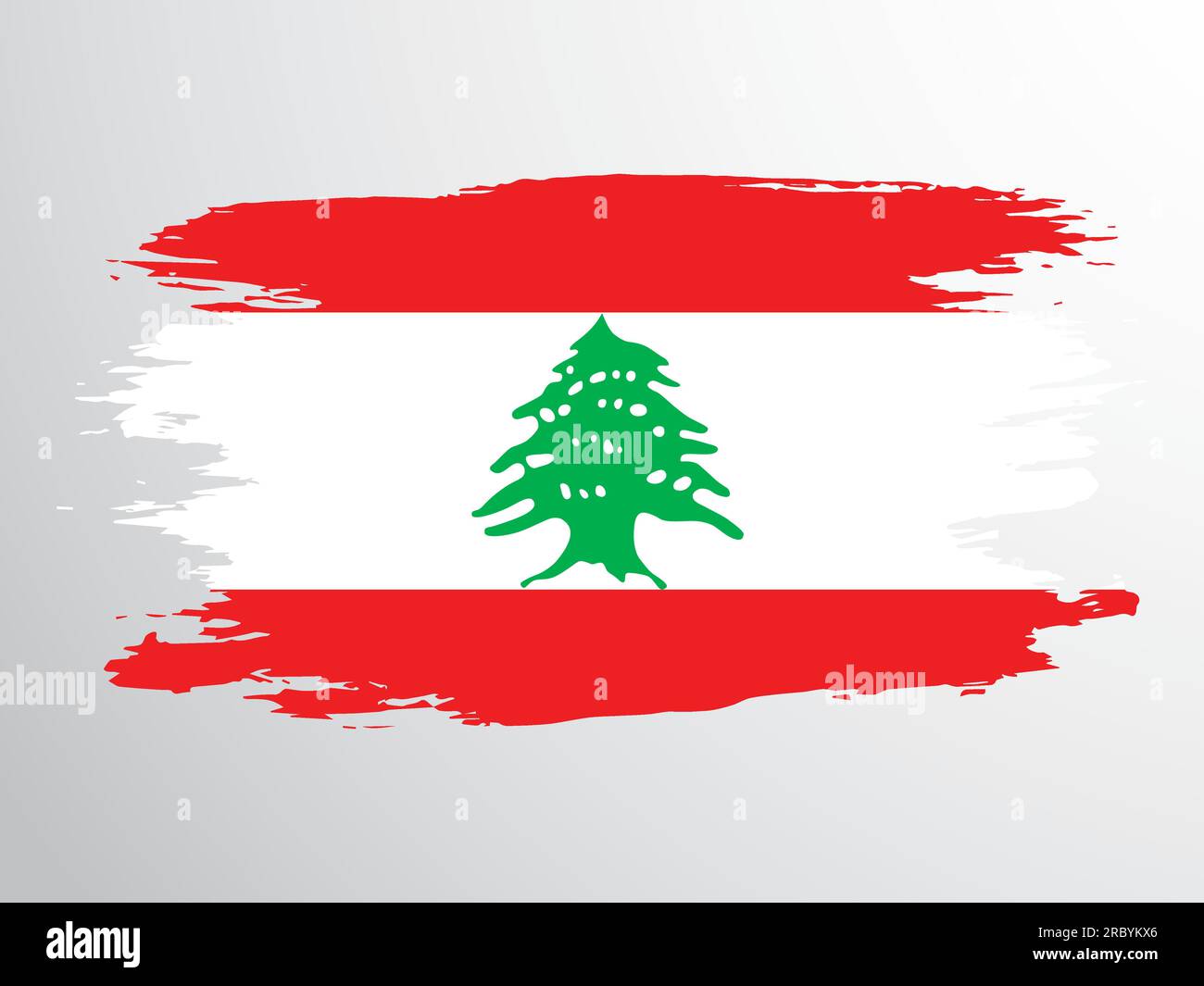 Flag of Lebanon painted with a brush Stock Vector Image & Art - Alamy