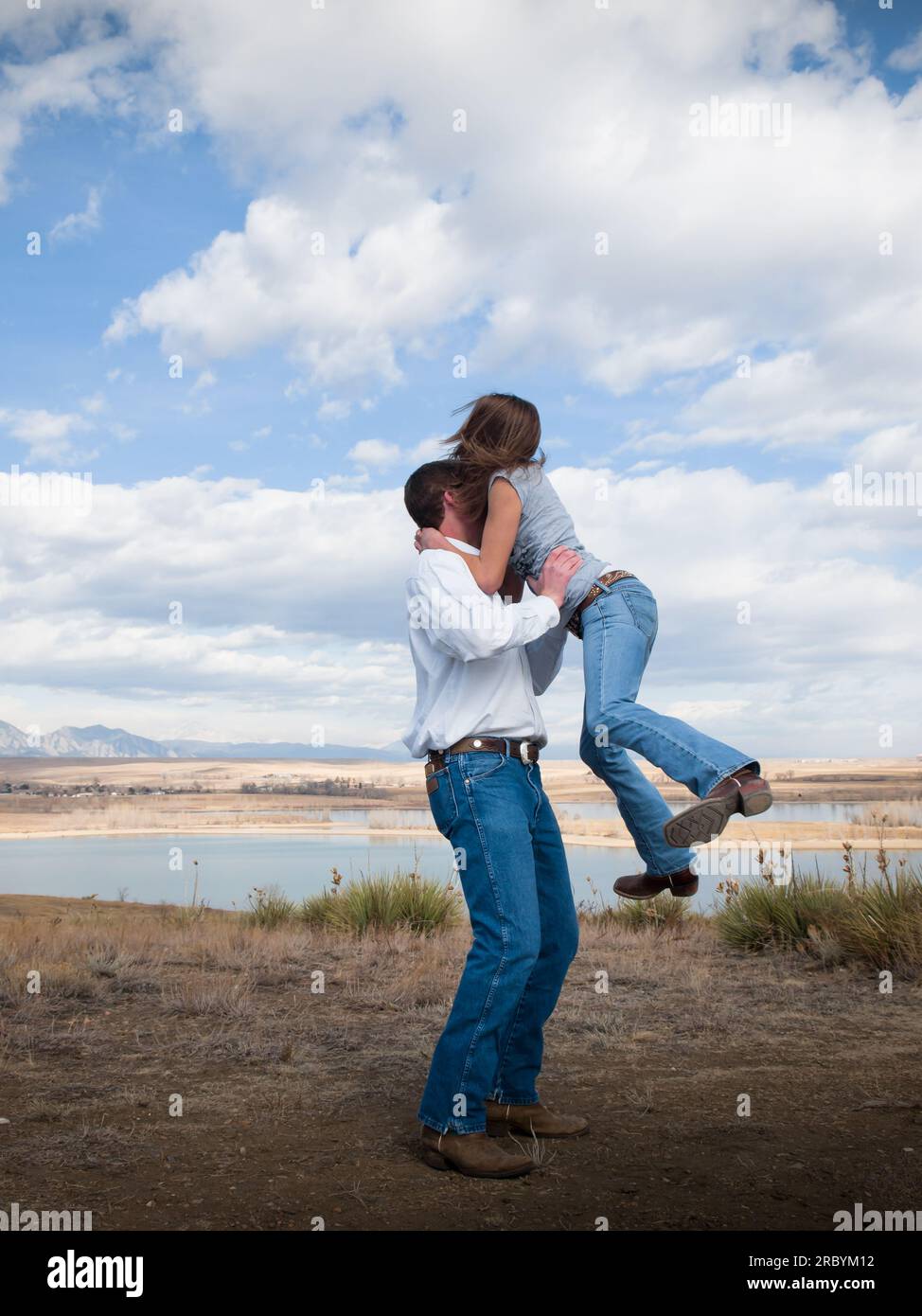 Cute country western couple hi-res stock photography and images - Alamy