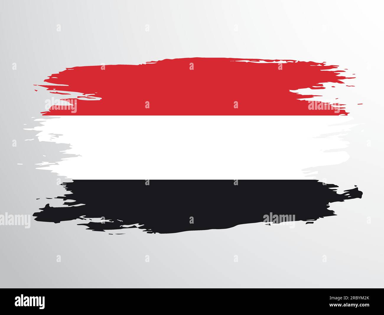 Yemen brush flag hi-res stock photography and images - Alamy