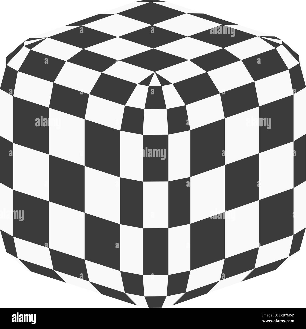 Checker cube on white background. Vector design Stock Vector Image & Art - Alamy