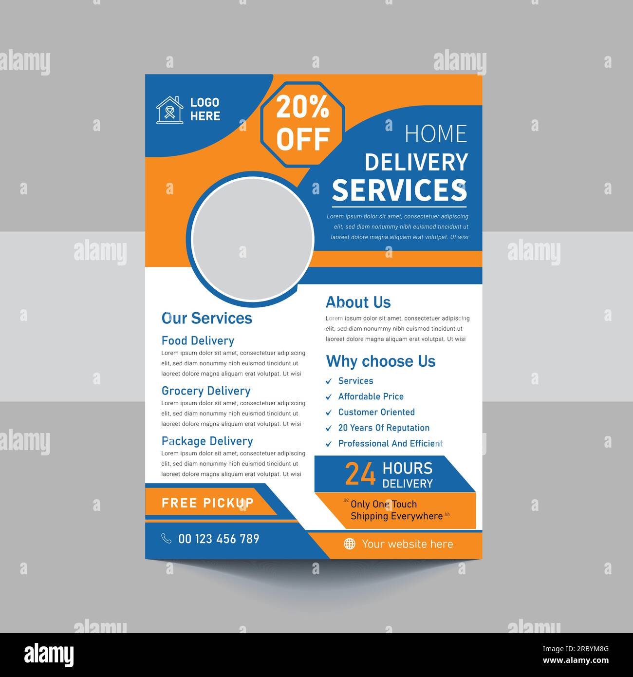 Delivery Service Flyer, Fast Delivery Flyer, We deliver Courier Flyer ...