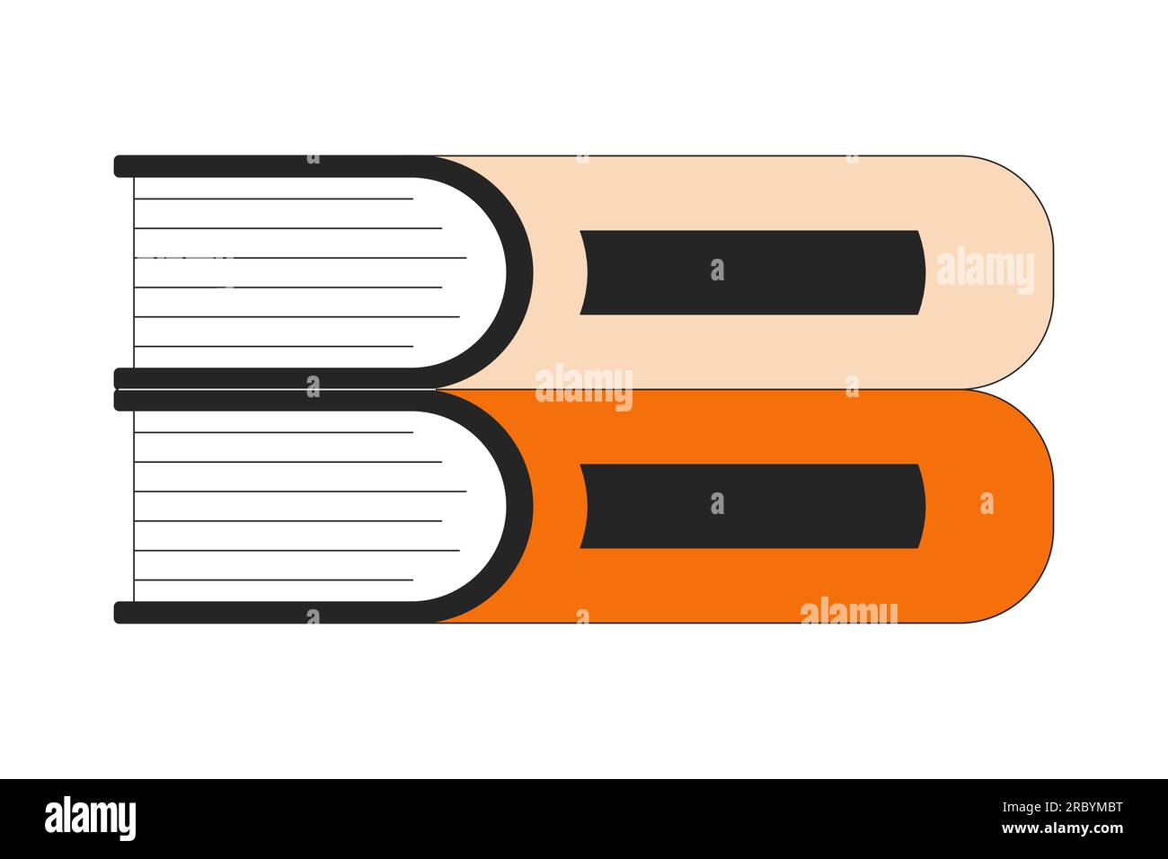 Two books icon outline hi-res stock photography and images - Alamy