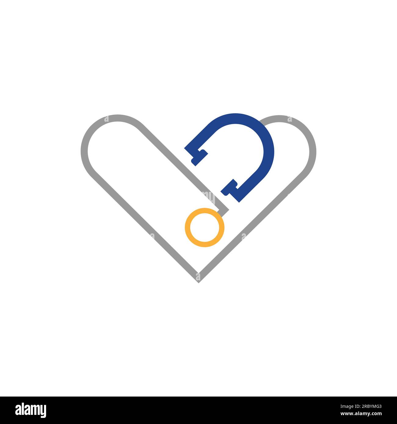 Stethoscope heart shape line art design. Medical clipart icon for ...