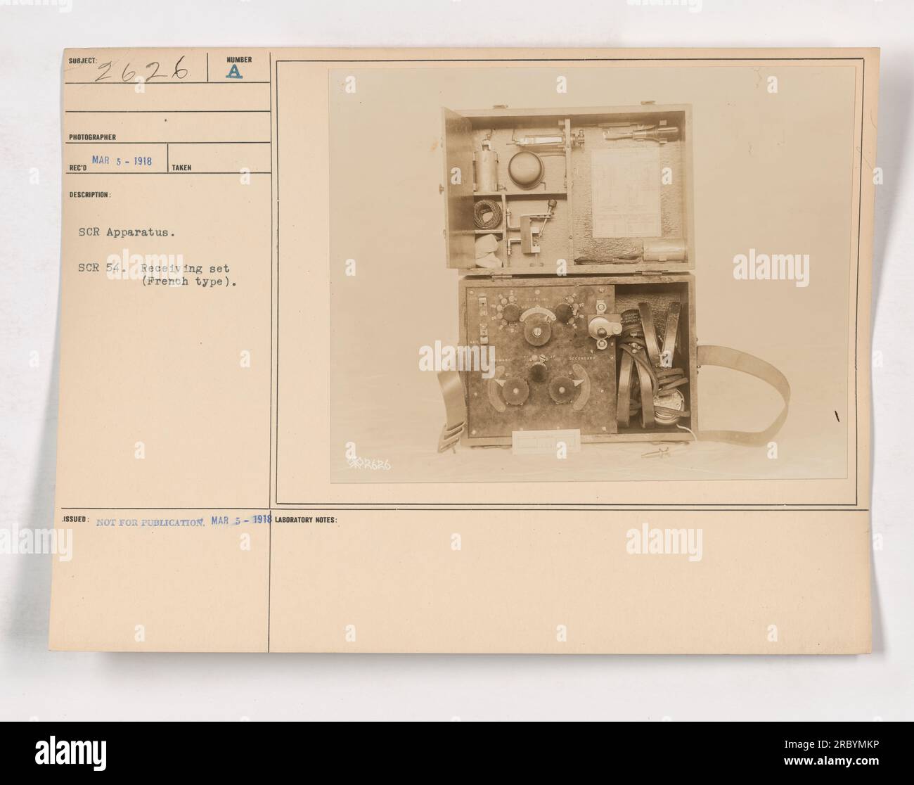 An SCR 54 receiving set (French type) of SCR apparatus used during ...