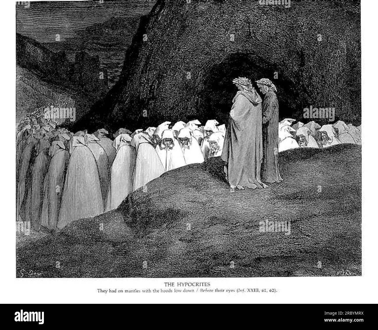 The Hypocrites by Gustave Dore Stock Photo - Alamy