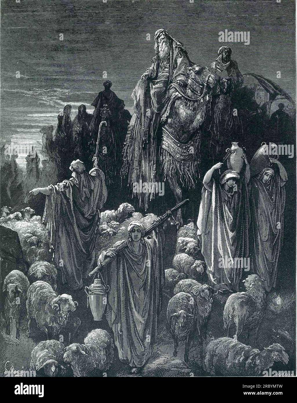 Jacob Goeth Into Egypt 1866 by Gustave Dore Stock Photo - Alamy