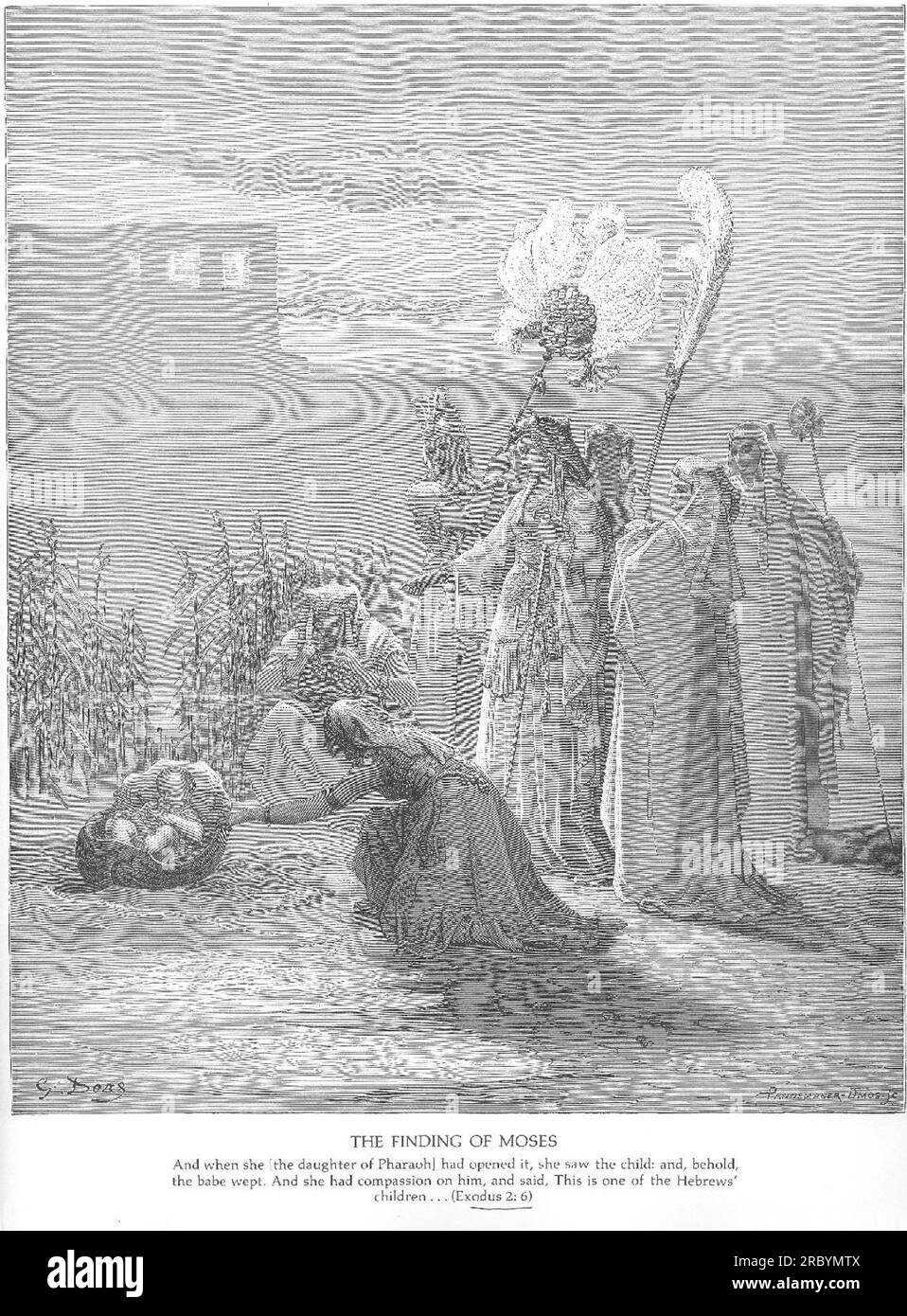 The Finding of Moses by Gustave Dore Stock Photo - Alamy