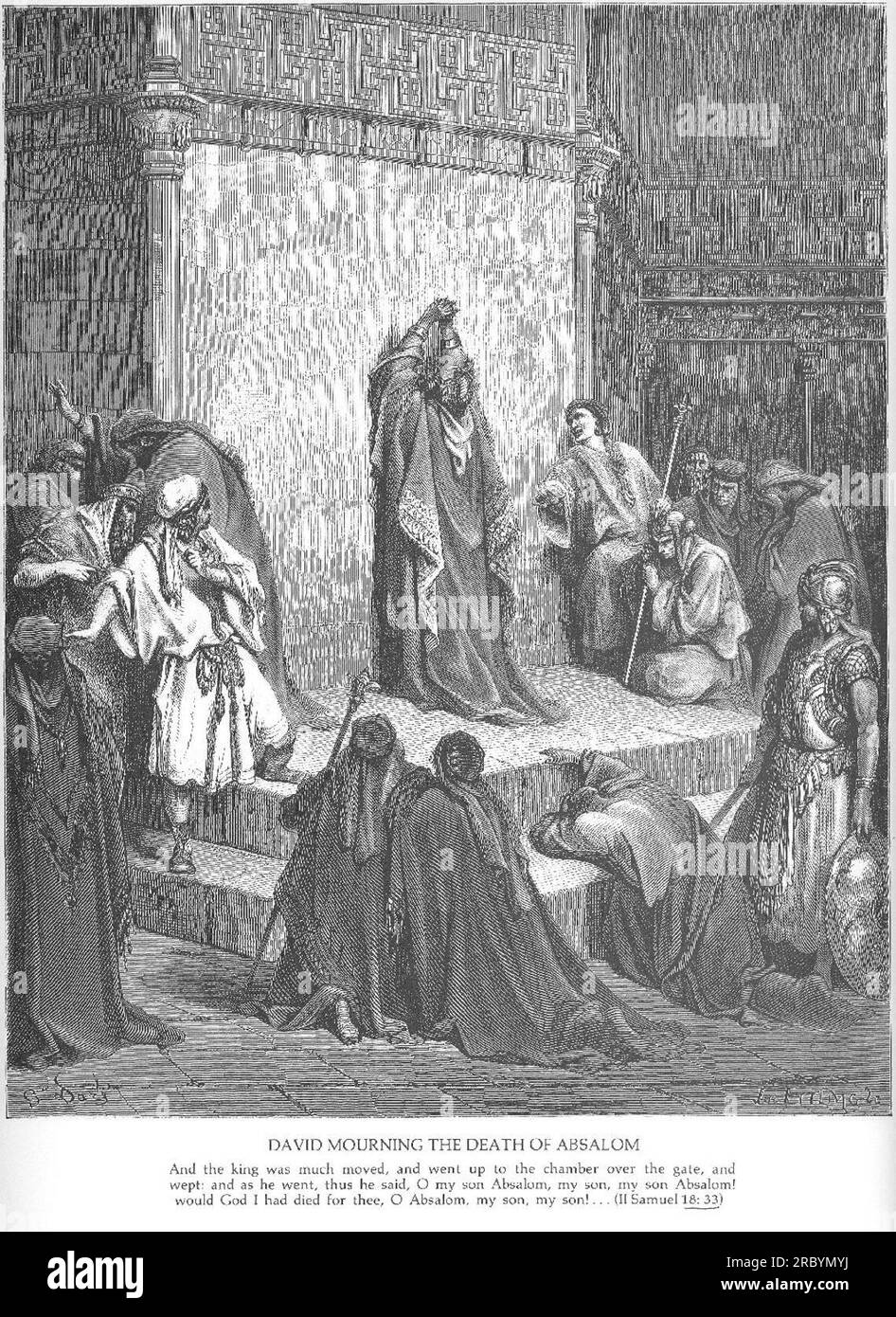 David Mourns the Death of Absalom by Gustave Dore Stock Photo - Alamy