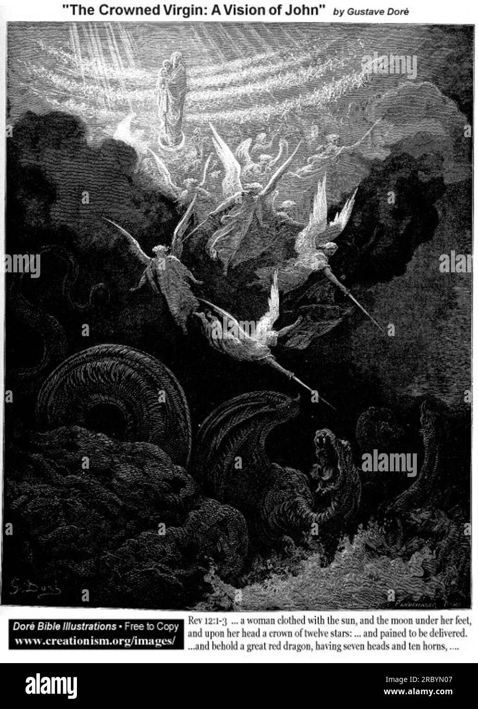 The Crowned Virgin Vision Of John by Gustave Dore Stock Photo - Alamy
