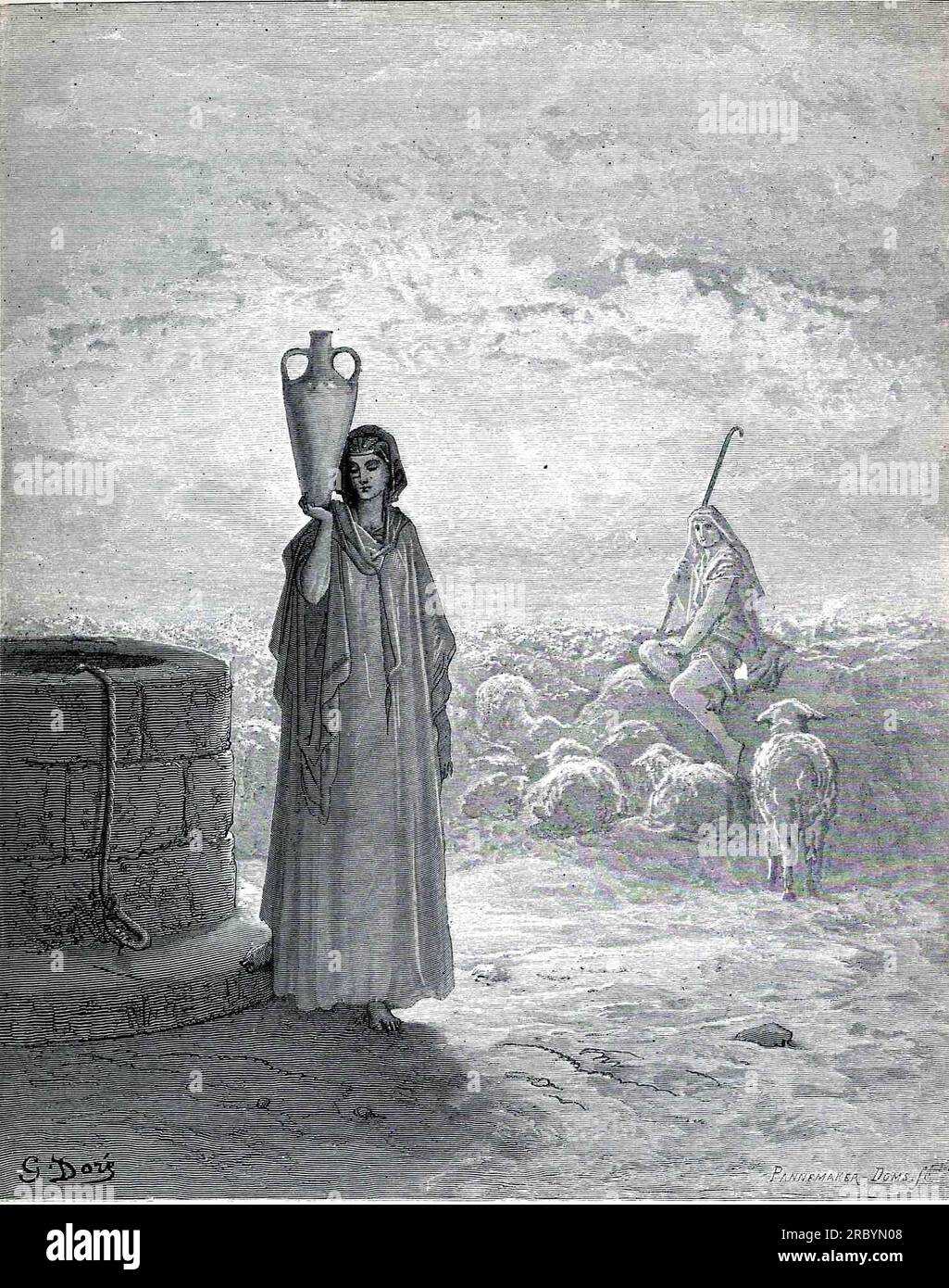 Dore engraving jacob hi-res stock photography and images - Alamy