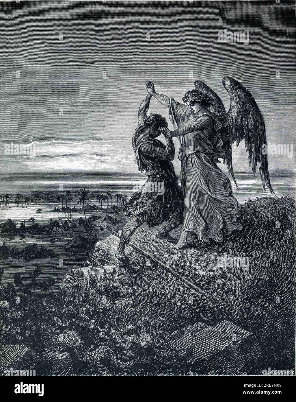 Jacob Wrestling The Angel Jacob Wrestling With An Angel Painting By