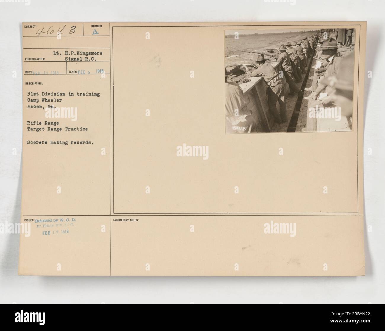 Caption: "Soldiers from the 31st Division at Camp Wheeler in Macon ...