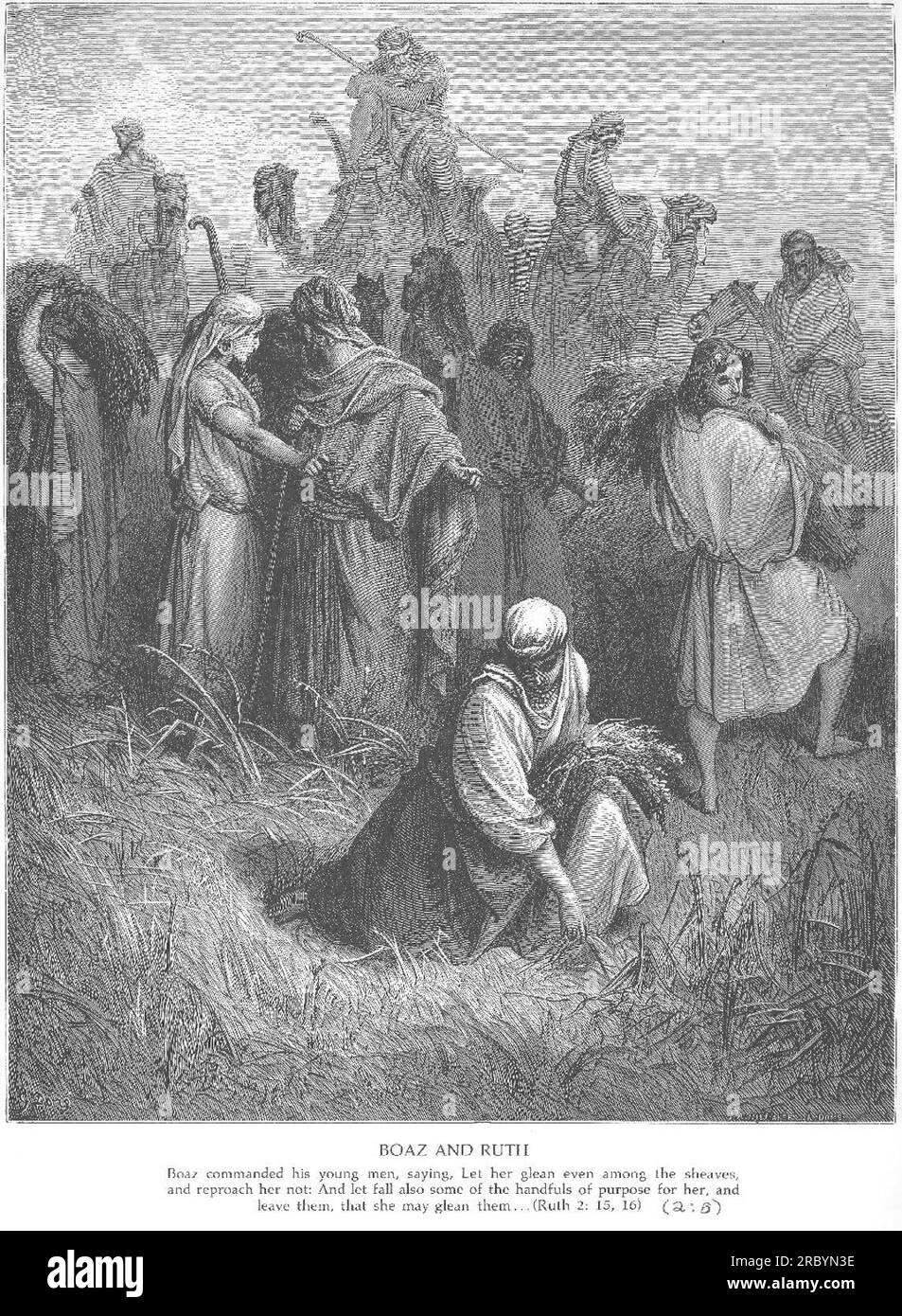 Ruth and boaz, gustave doré Black and White Stock Photos & Images - Alamy