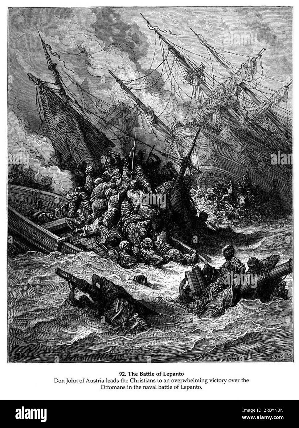 Battle of Lepanto in 1571 1877 by Gustave Dore Stock Photo - Alamy