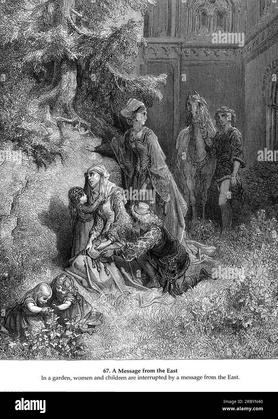 A Message from the East by Gustave Dore Stock Photo - Alamy