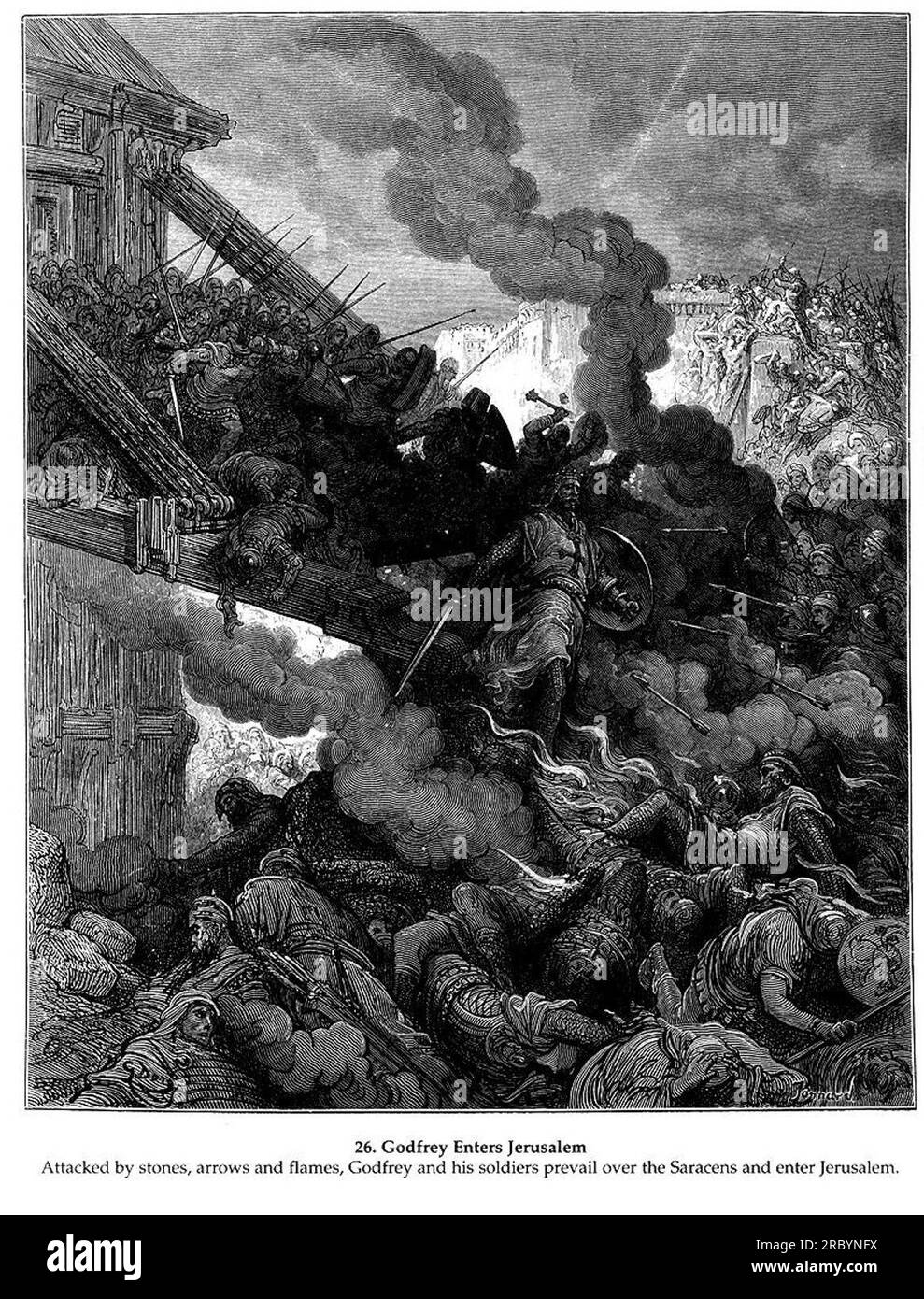 Godfrey enters Jerusalem 1877 by Gustave Dore Stock Photo - Alamy