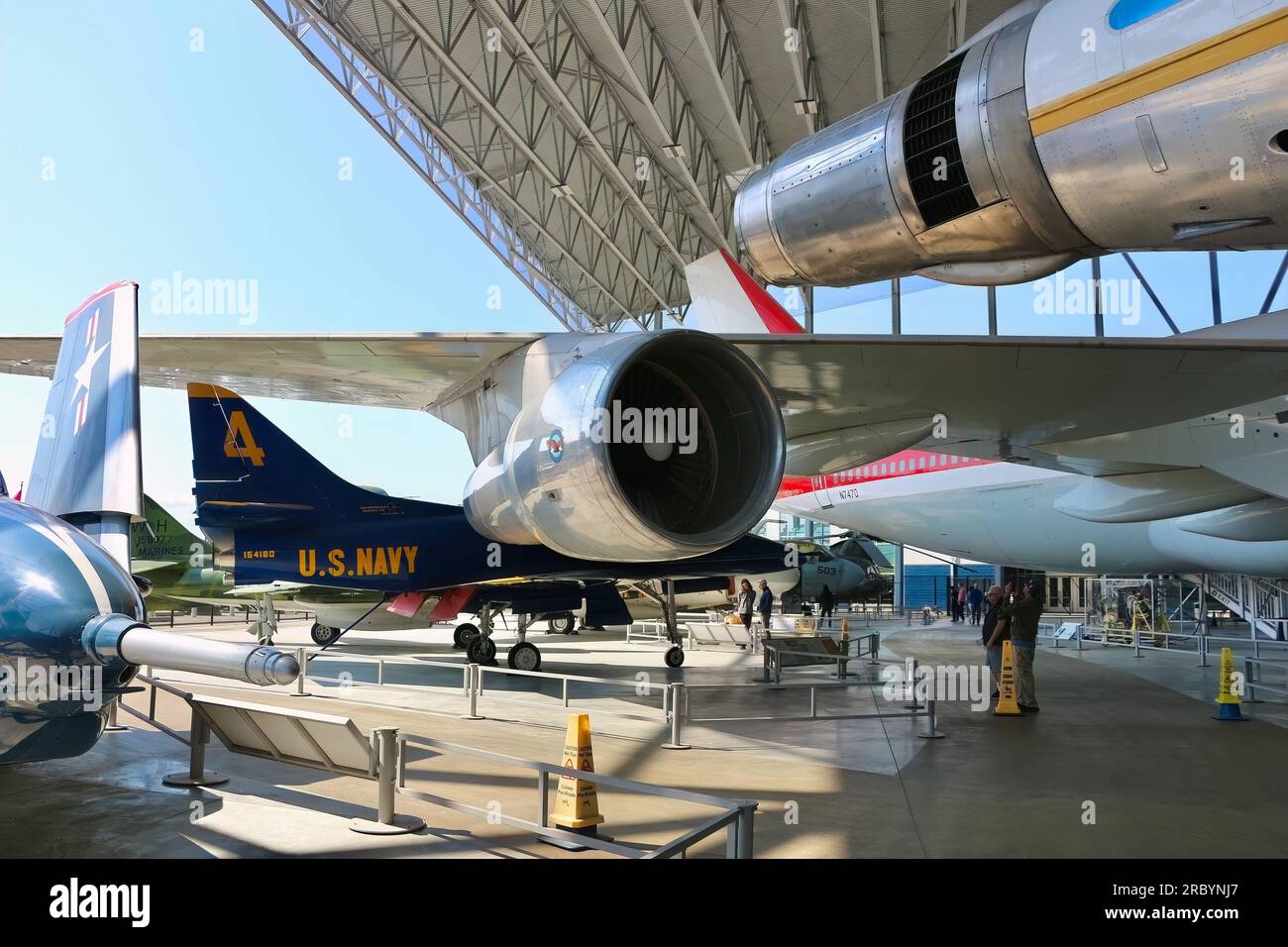 Douglas A-4F Skyhawk II light attack aircraft in Blue angels livery ...