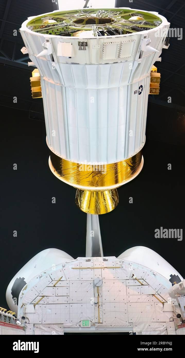 Mock ups of the Boeing Inertial Upper Stage autonomous upper-stage ...