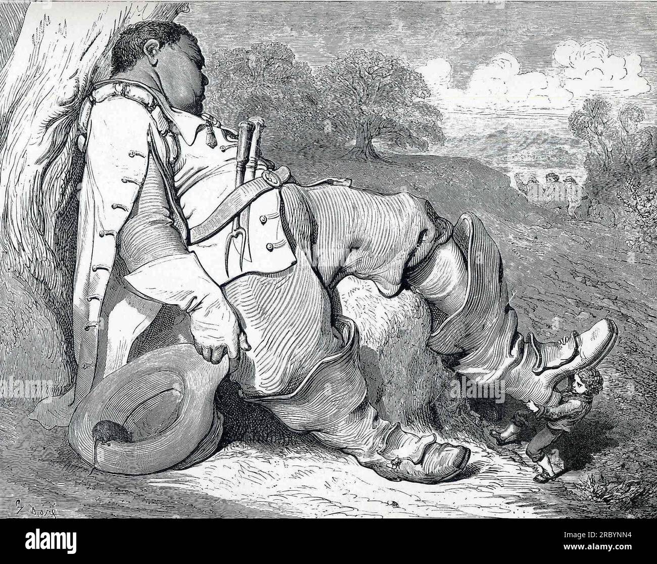 The Seven League Boots 1868 by Gustave Dore Stock Photo - Alamy